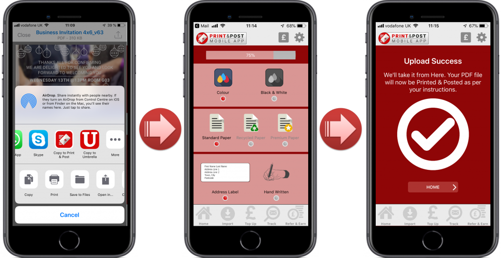 Print & Post Mobile App - Managed Mail Service